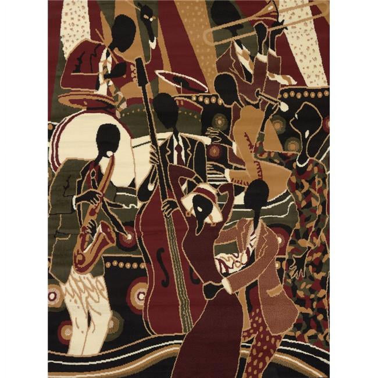 5 ft. 3 in. x 7 ft. 2 in. Legends Band Area Rug, Multicolor - Walmart.com