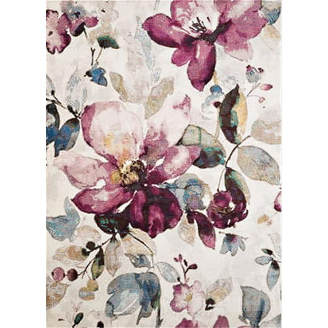 5 ft. 3 in. x 7 ft. 2 in. Rhapsody Floral Garden Area Rug, Multicolor ...
