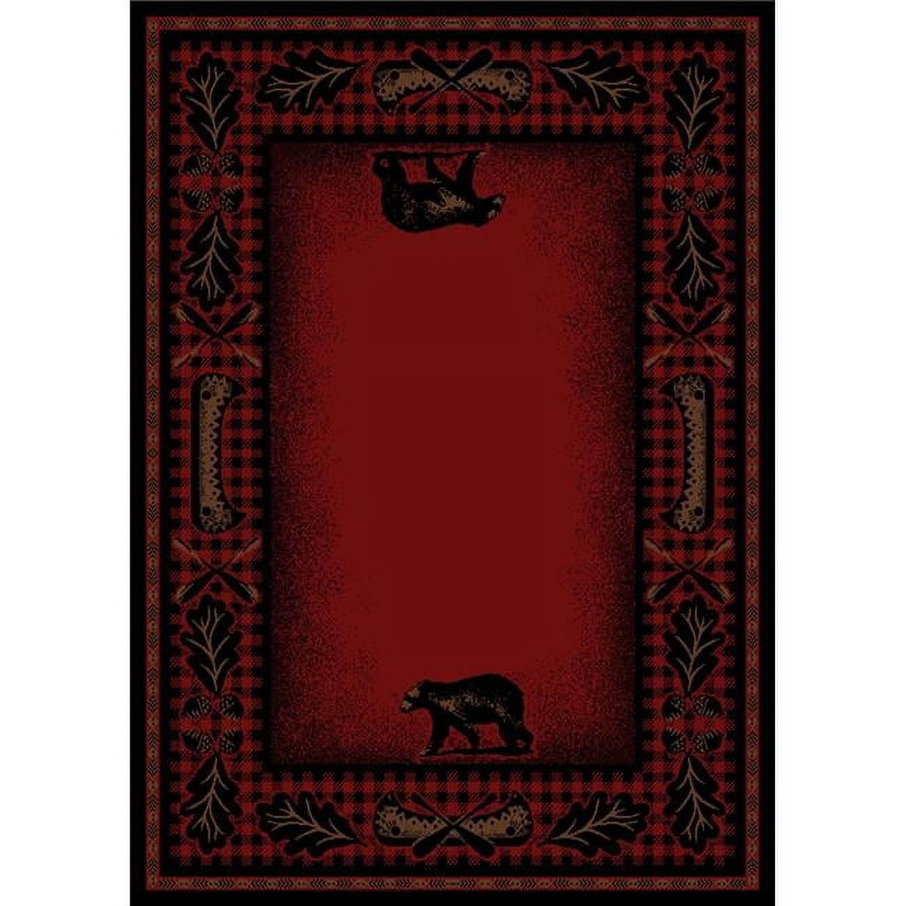 5 ft. 3 in. x 7 ft. 3 in. American Destination Woodlands Plaid Area Rug ...