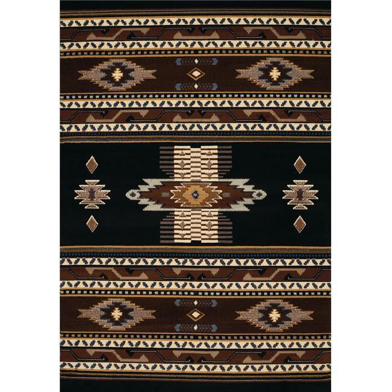 5 ft. 3 in. x 7 ft. 6 in. Manhattan Phoenix Area Rug, Black - Walmart.com