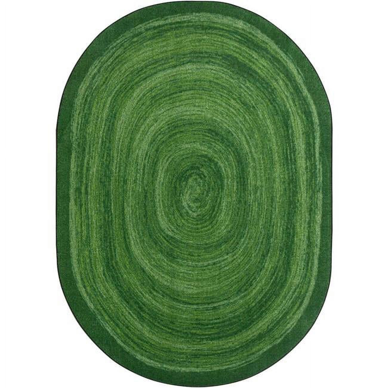 5 ft. 4 in. x 7 ft. 8 in. Feeling Fun Children Oval Rug Green - Walmart.com