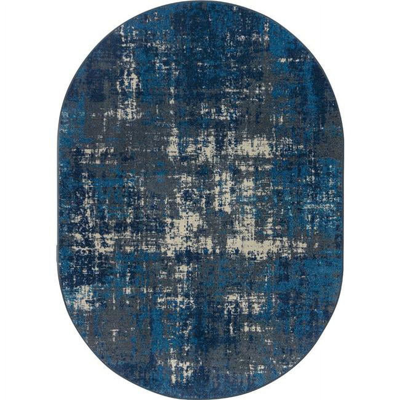 5 ft. 4 in. x 7 ft. 8 in. Terra Mae Children Oval Rug Marine - Walmart.com