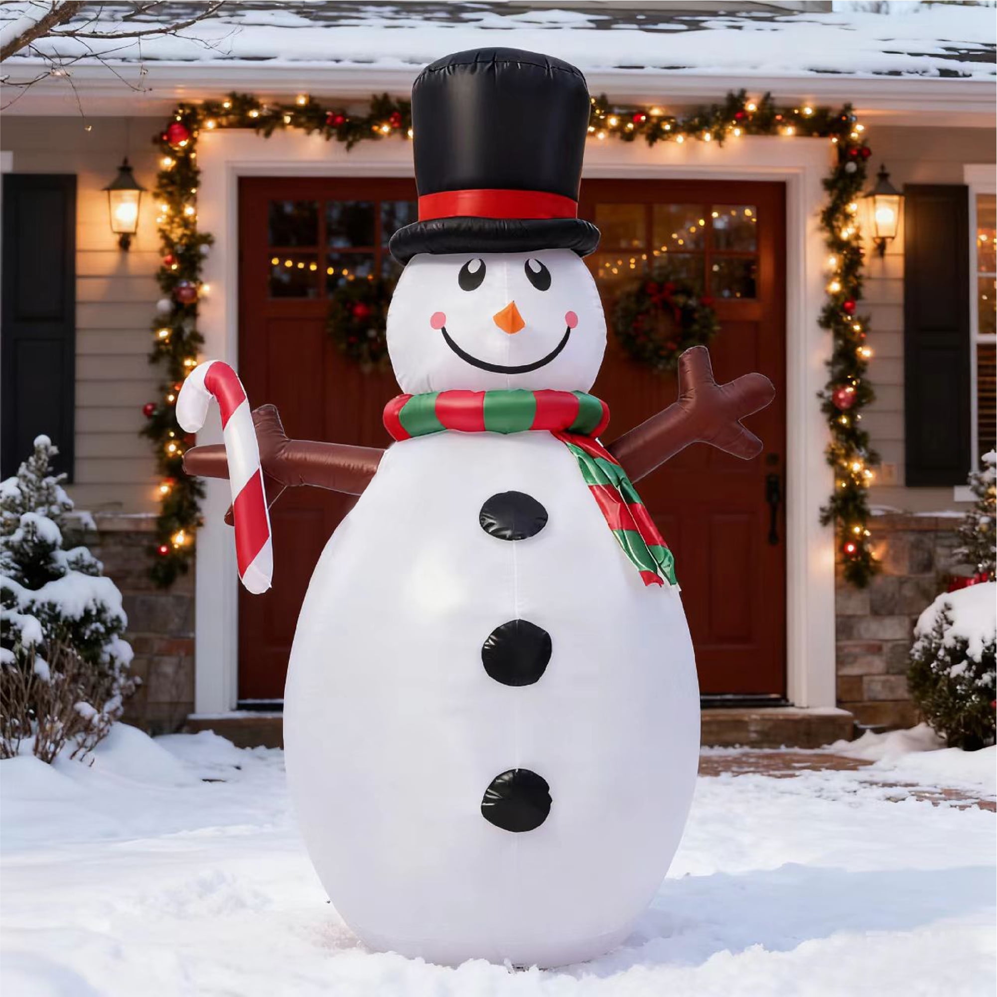 Magotan 5ft Christmas Inflatables Outdoor Decoration Snowman Christmas ...