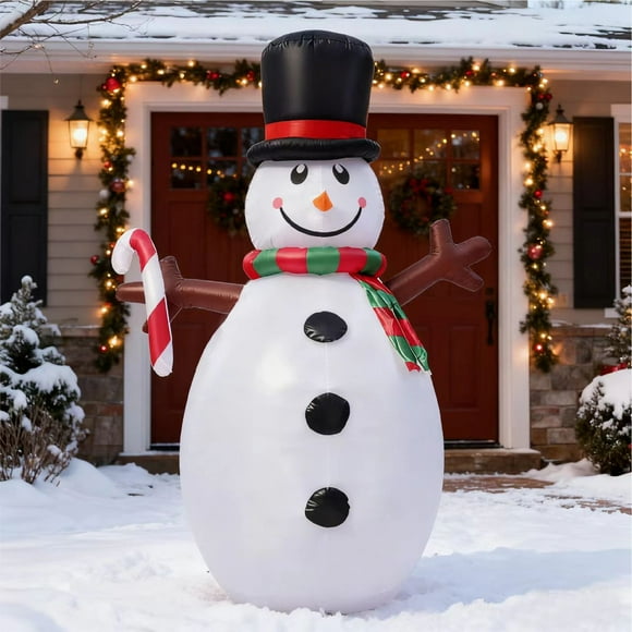Giant Snowman Inflatable Decorations for Holiday Yard and Garden