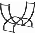 5 ft Crescent Firewood Rack, Curved Two-Level Design, Durable Steel ...