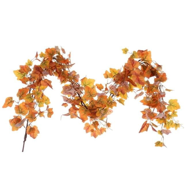 5 ft. Fall Orange Leaf Garland - Pack of 36 - Walmart.com