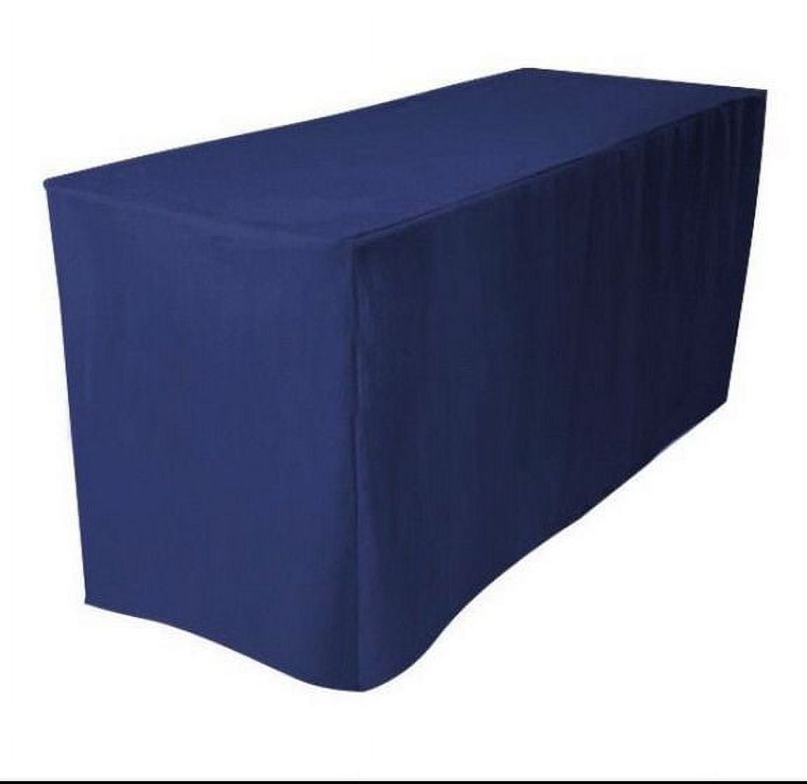 5' ft Fitted Polyester Tablecloth OPEN BACK TableCover Trade show Booth ...