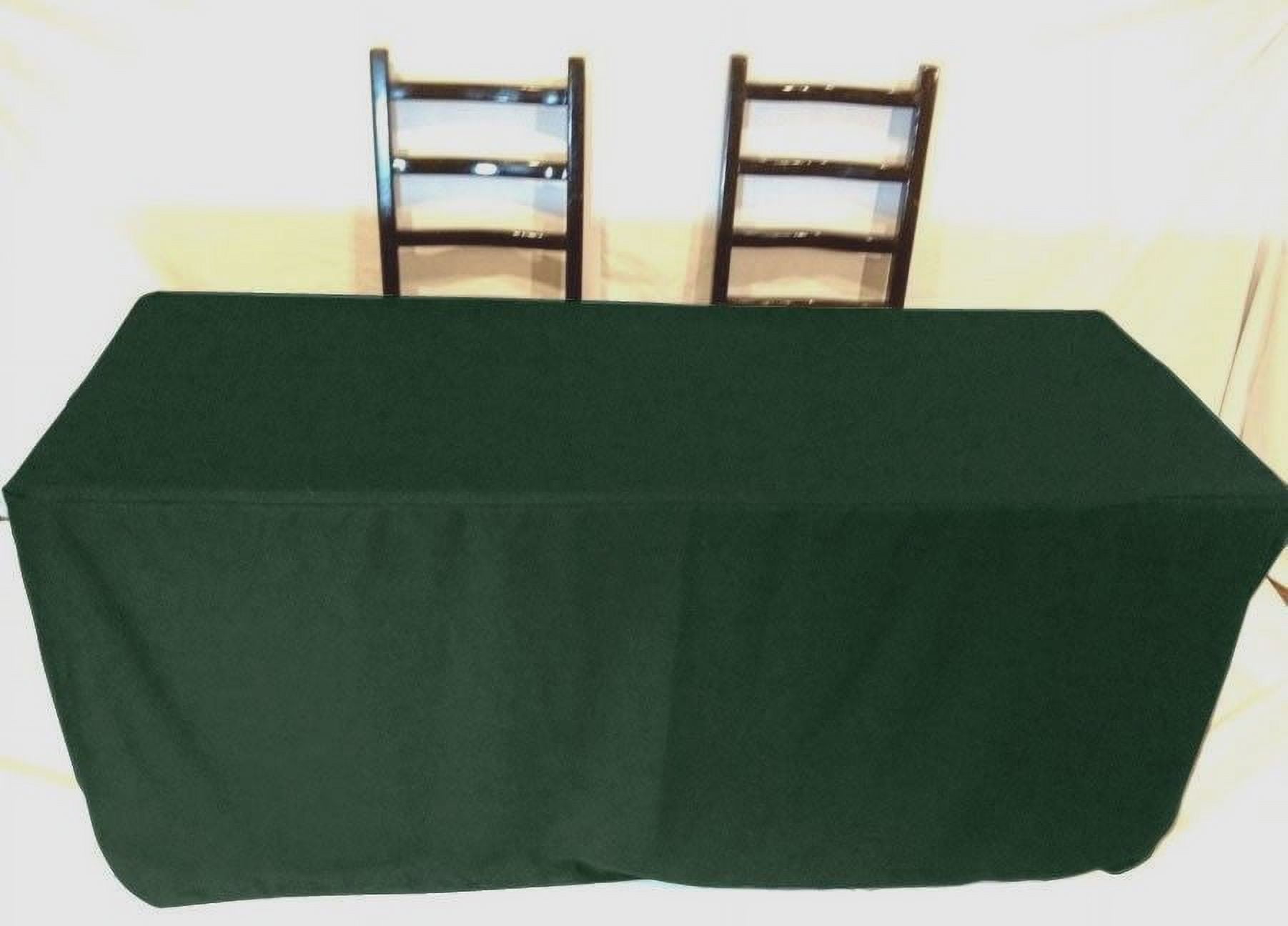 5' ft Fitted Polyester Tablecloth SLIT BACK TableCover Trade show Booth ...