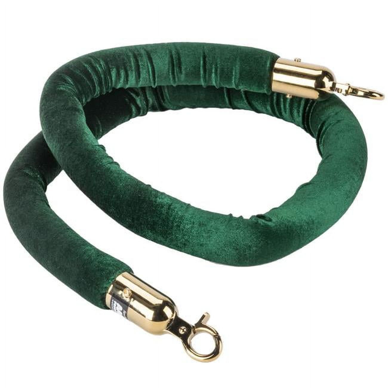 5 ft. Green Stanchion Rope with Brass Ends - Walmart.com