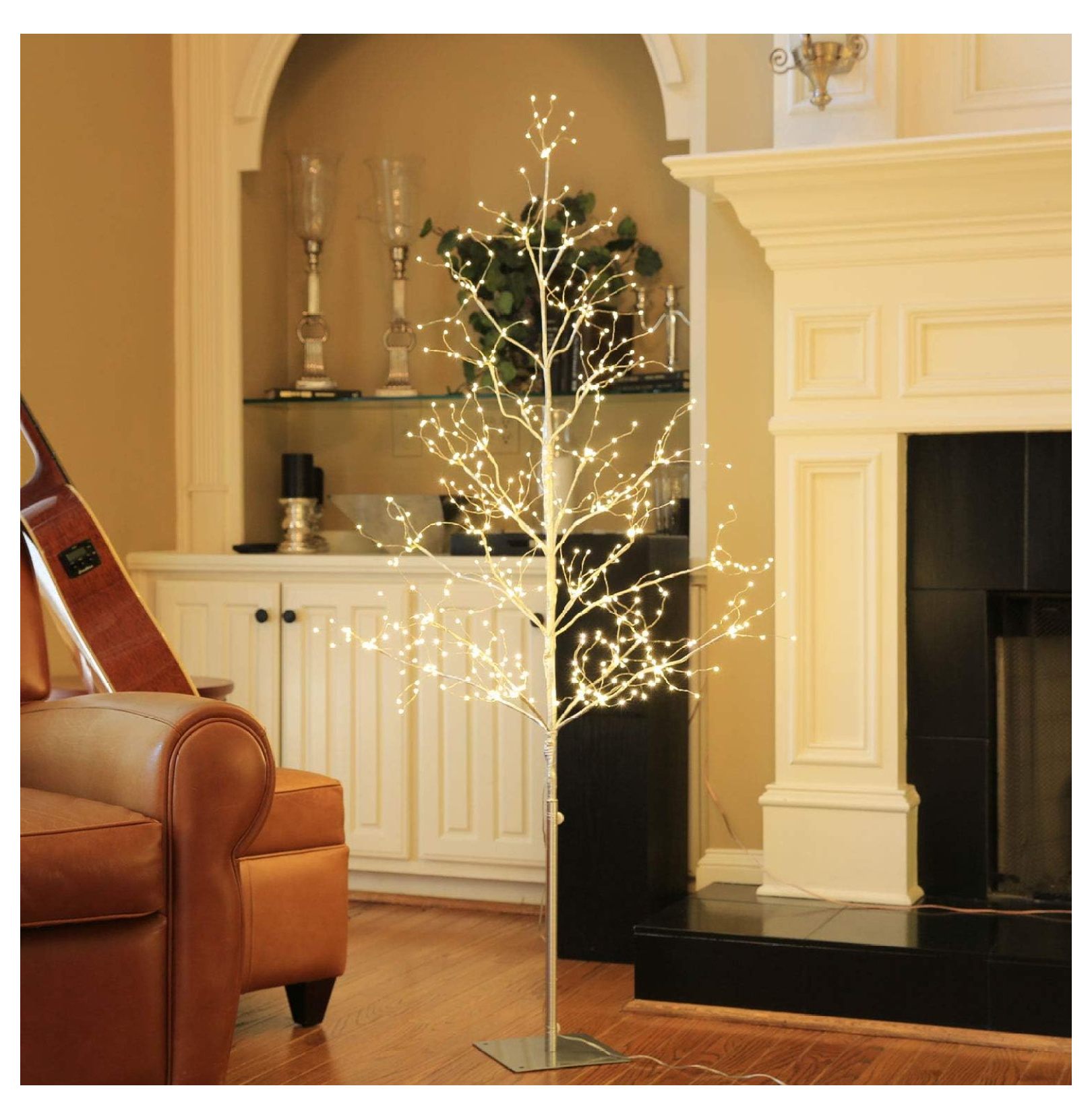 5 ft. LED Tree - Starlit Tree Collection with Warm White LED Angel ...