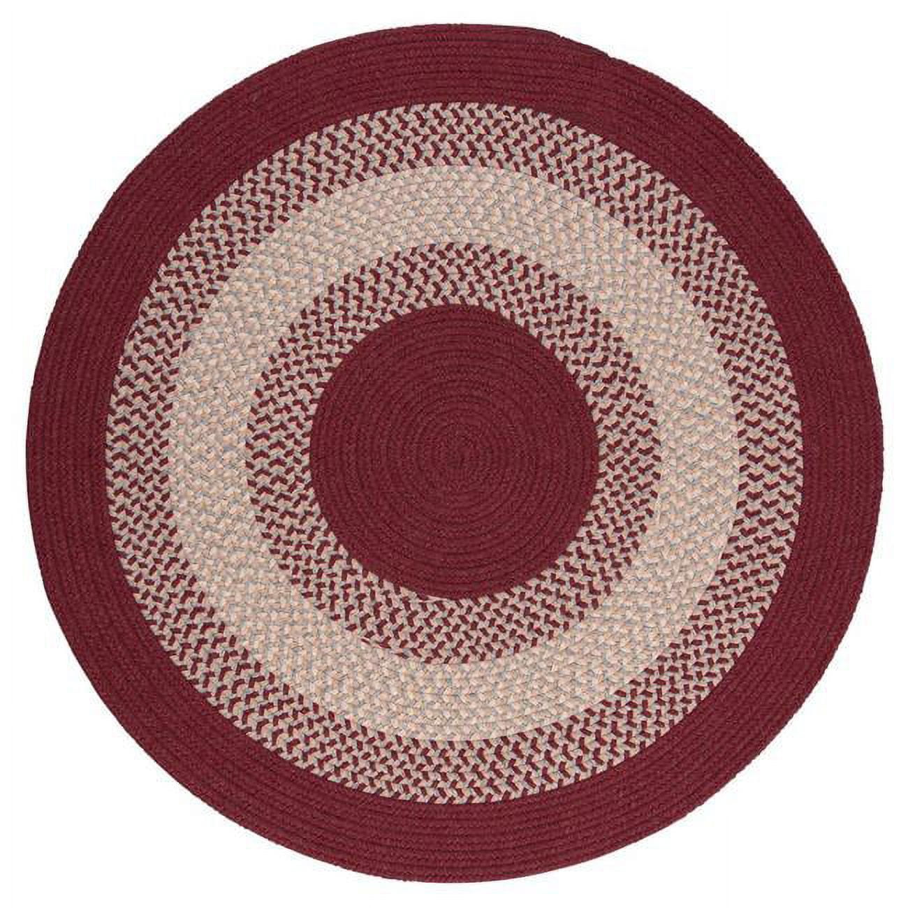 5 ft. North Ridge Round Braided Rug, Berry - Walmart.com