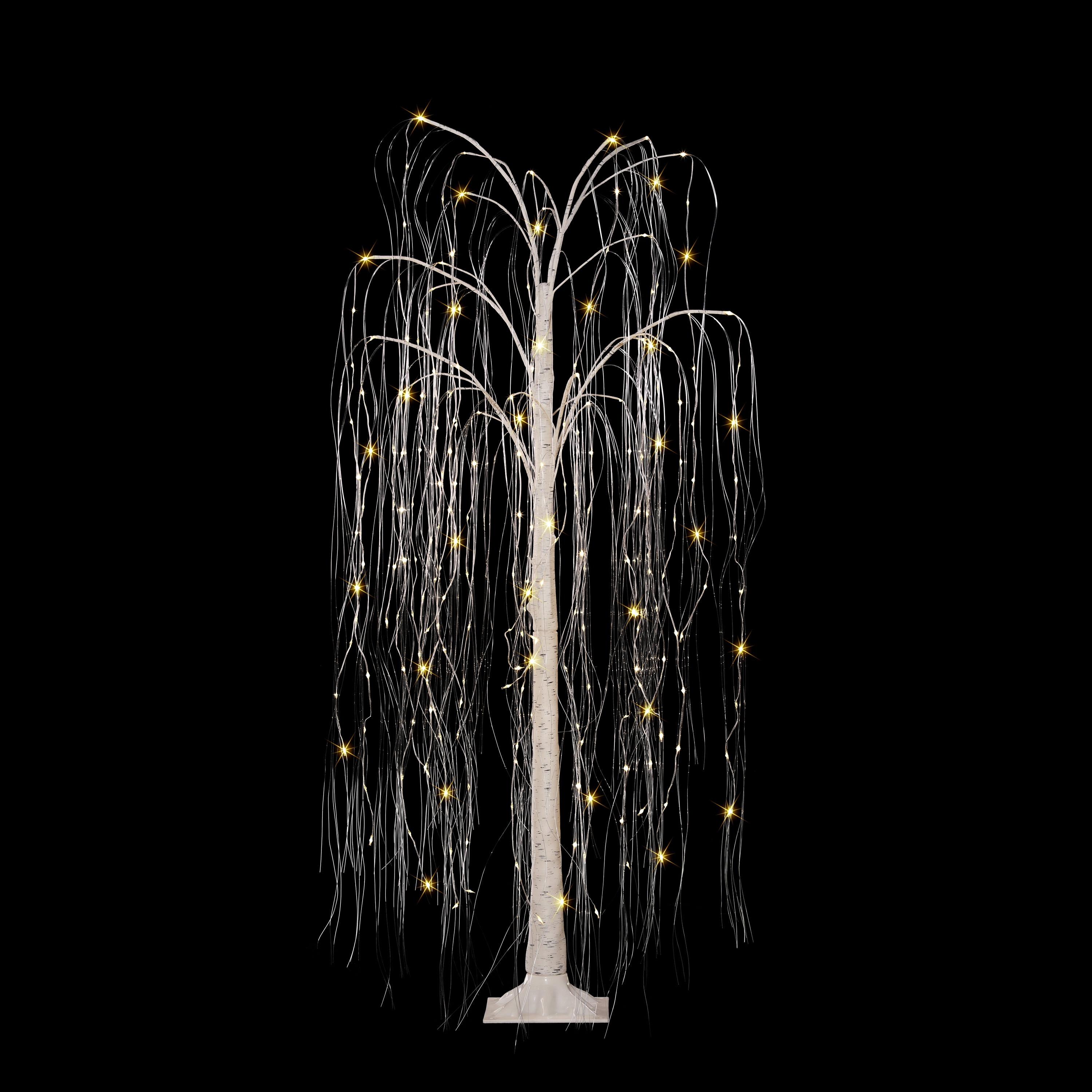5 ft Pre- Lit Outdoor Willow Tree With 240 Warm White Multi Function ...