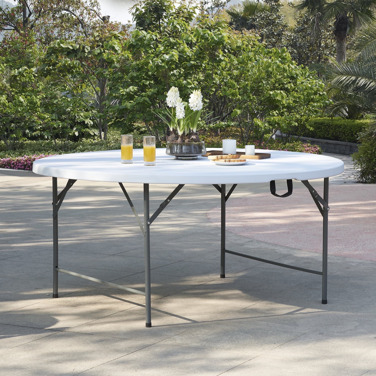 Naomi Home, Durable Bi-Fold Resin Banquet Tables, 150 Pack, White ...