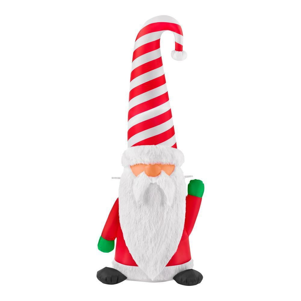 5 ft Santa Gnome Pre-Lit LED Christmas Inflatable - Walmart.com
