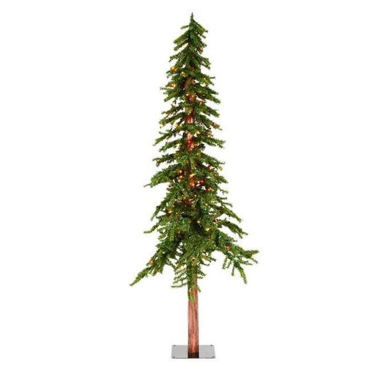 5 ft. x 28 in. Natural Alpine Tree with 475 Tips & 150 Multi-Color LED ...