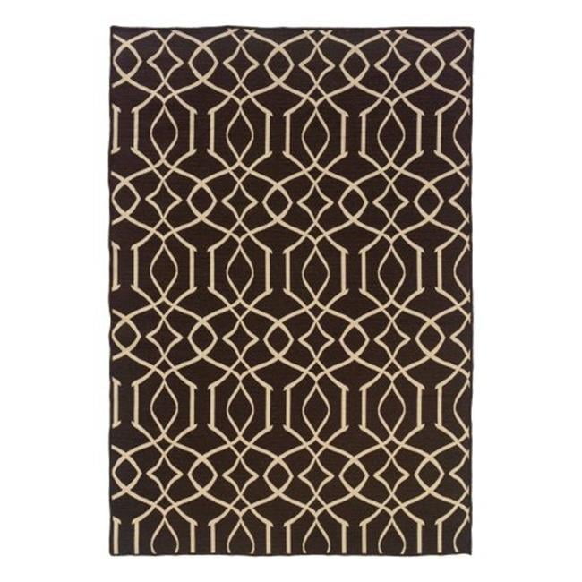 5 ft. x 8 ft. Salonika Flat Woven Area Rug - Brown - Walmart.com