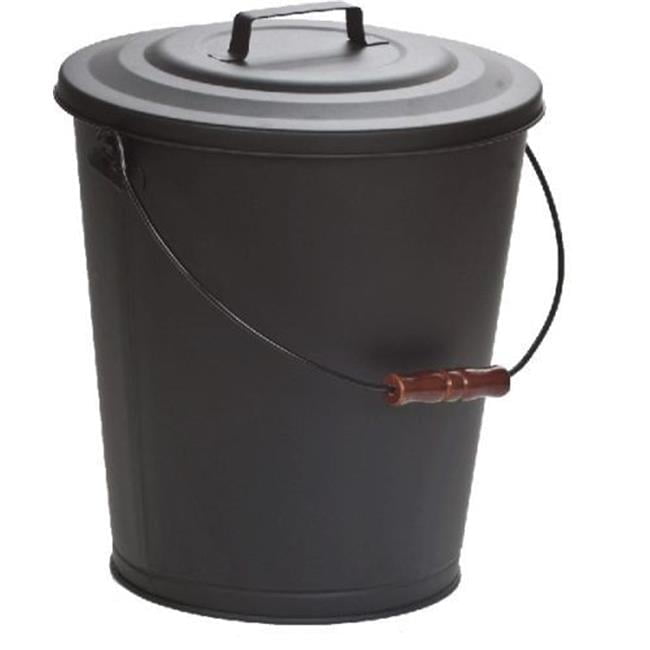 5 gal Ash Bucket with Wood Handle, Black - Walmart.com