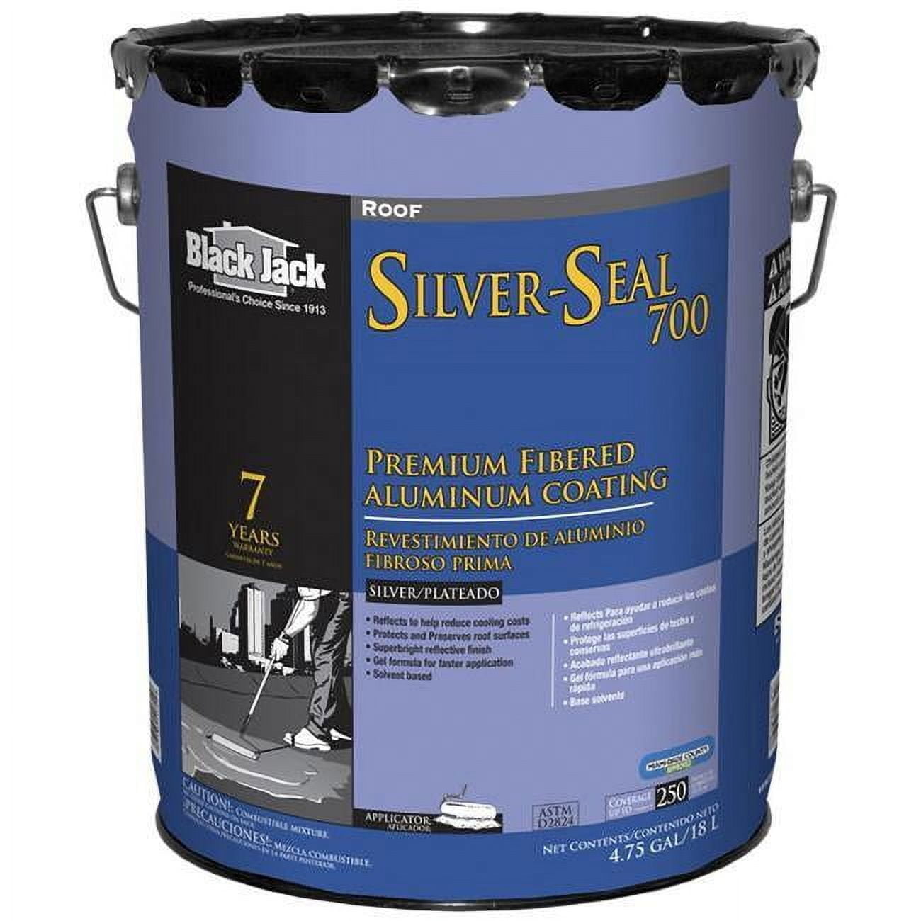 Total Turf, Roof Sealer, 5 gal, Black Jack Silver-Seal 700 - Walmart.com