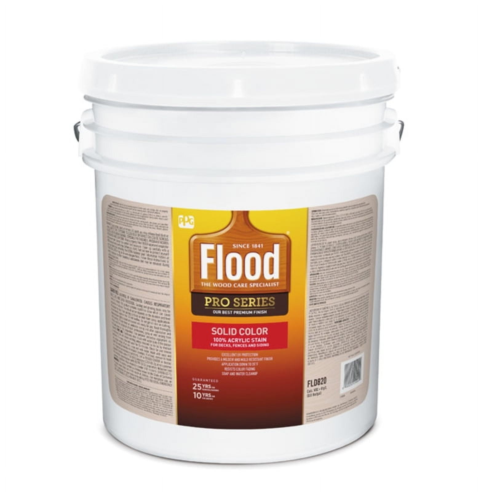 5 gal Flood FLD822 DEEP BASE Pro Series Solid Color Acrylic Stain ...