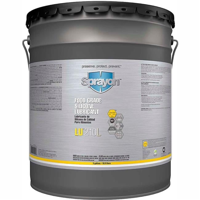 5 gal Sprayon LU210L Food Grade Dry Silicone Lubricant - Walmart.com