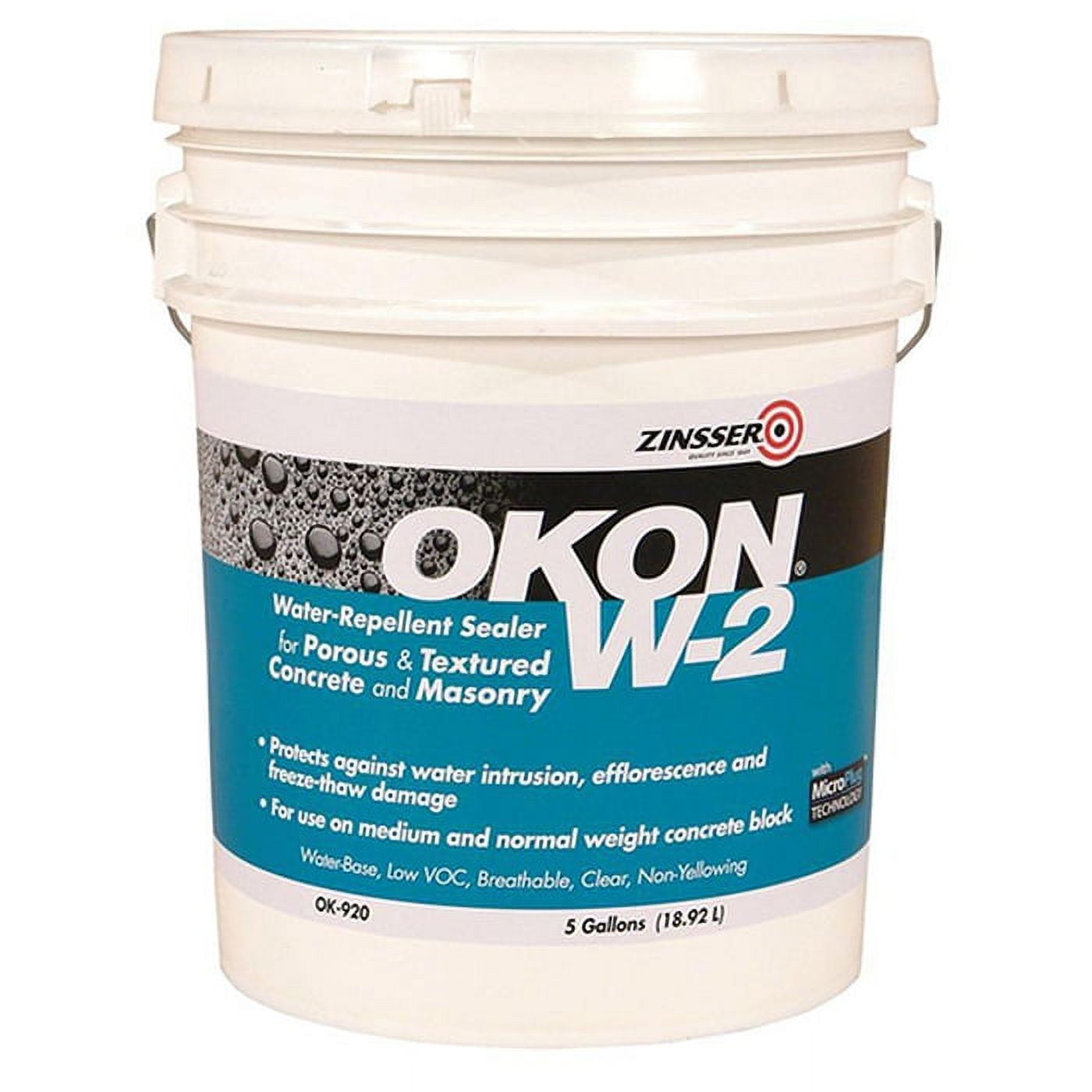 Okon OK920 5 Gallon Outdoor Weather Sealant, Water-Based Water Repellent Sealer for Medium ...