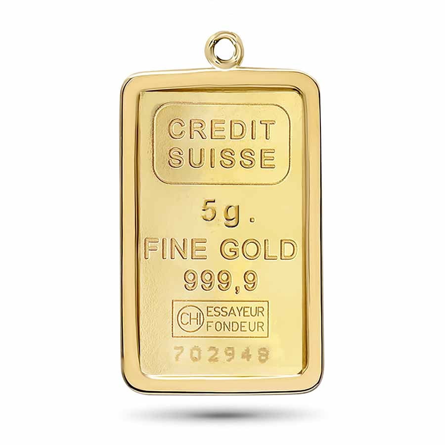 5 gram Gold Bar - Credit Suisse Vintage Design (w/ Bezel) - Walmart.com