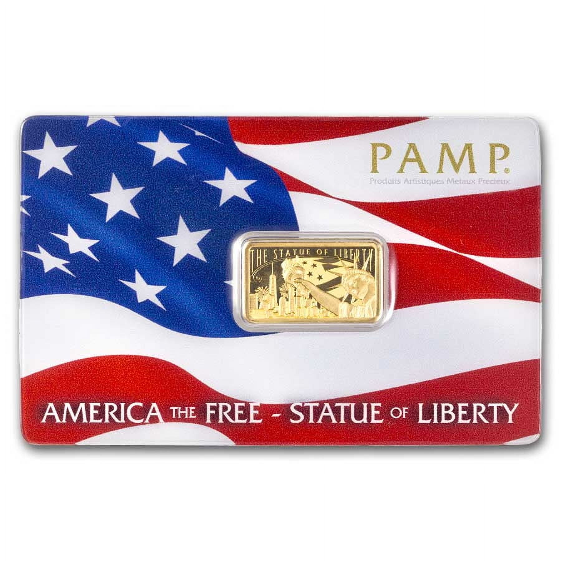 5 gram Gold Bar - PAMP America The Free; Statue of Liberty - Walmart.com