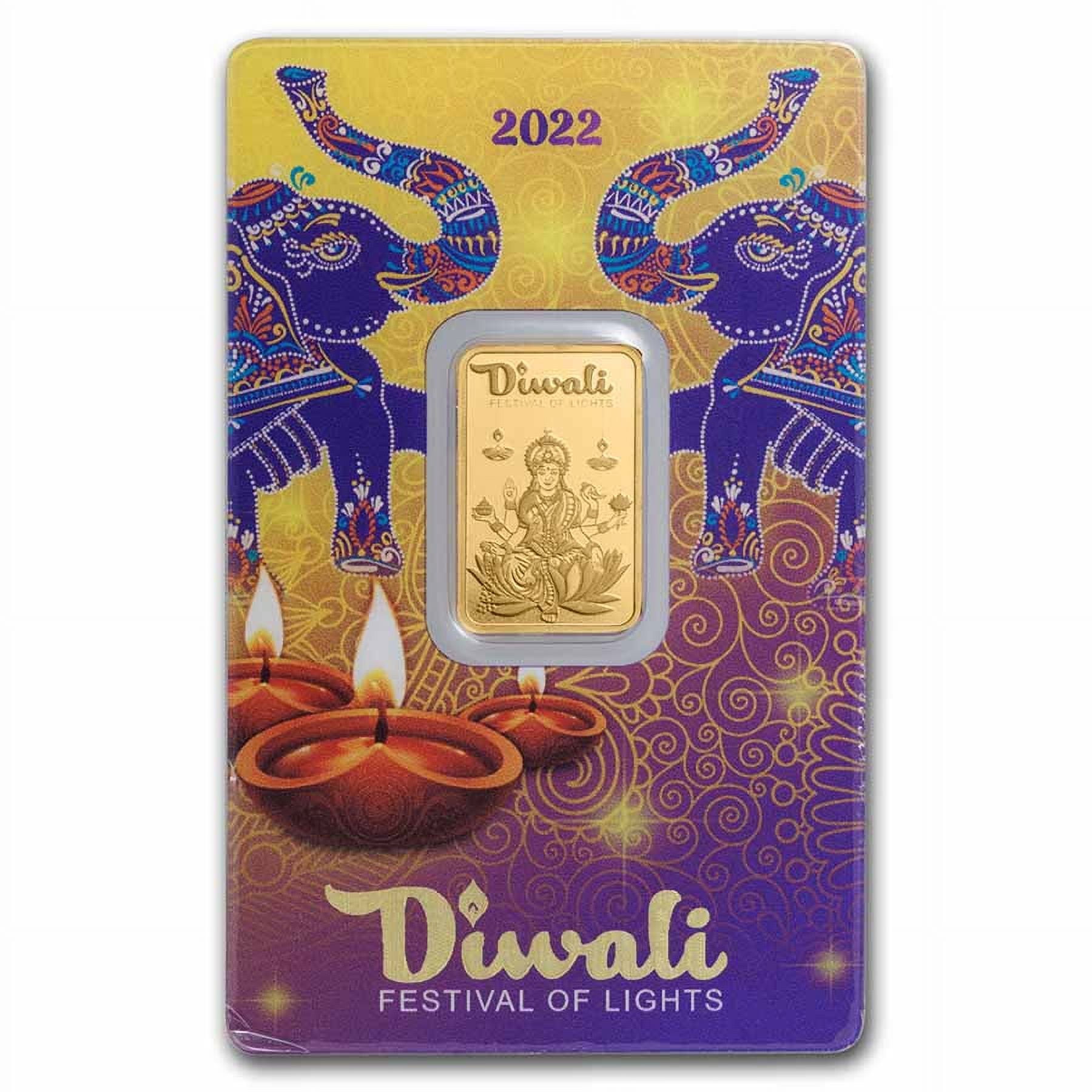 5 gram Gold Bar - PAMP Suisse Diwali Festival of Lights (2022 ...
