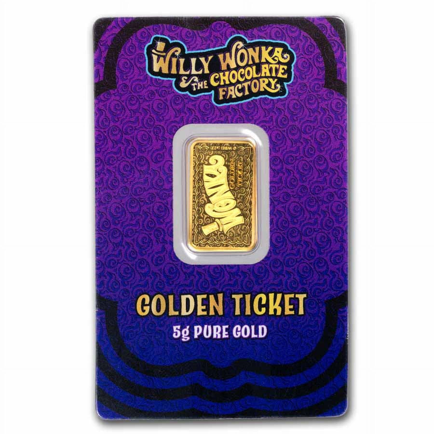 5 gram Gold Bar - PAMP Suisse Willy Wonka Golden Ticket - Walmart.com