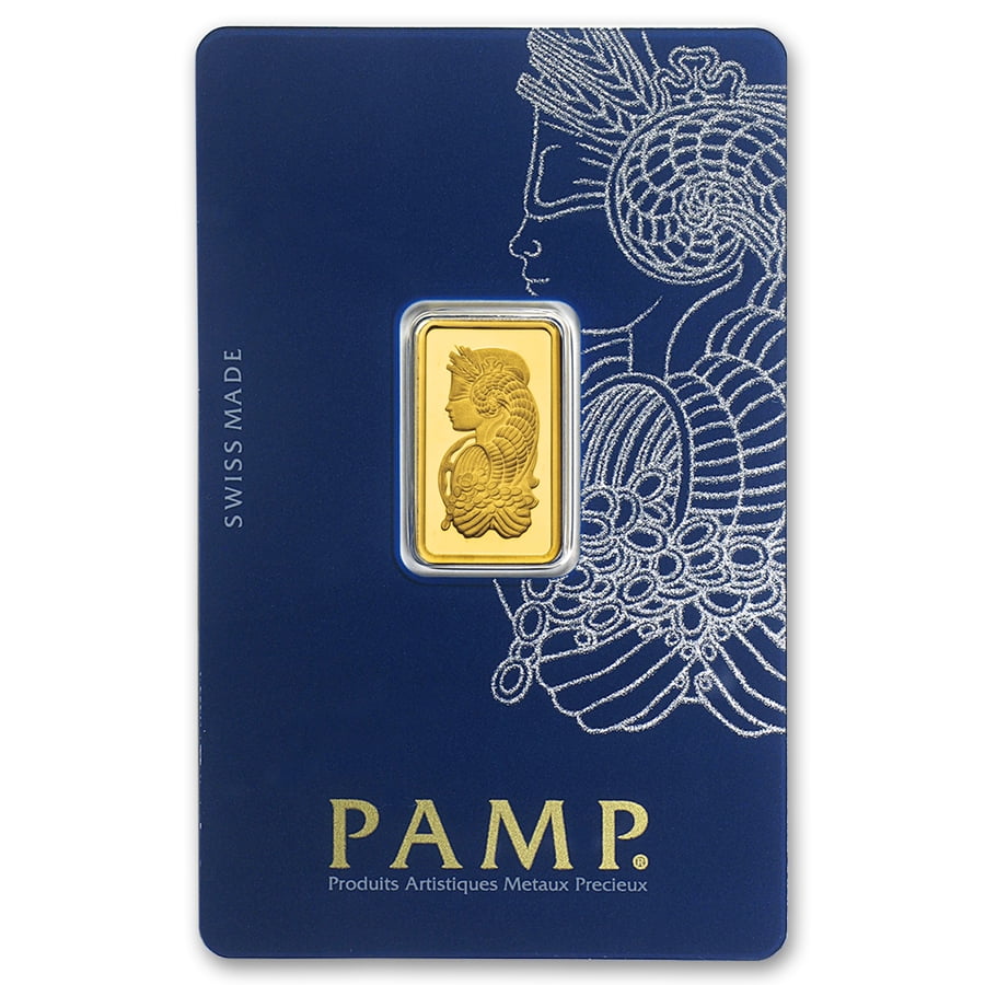 Pamp Suisse 5 Gram Gold Bullion Bar, Lady Fortuna Design, .9999 Pure, Assay Packaging - Walmart.com