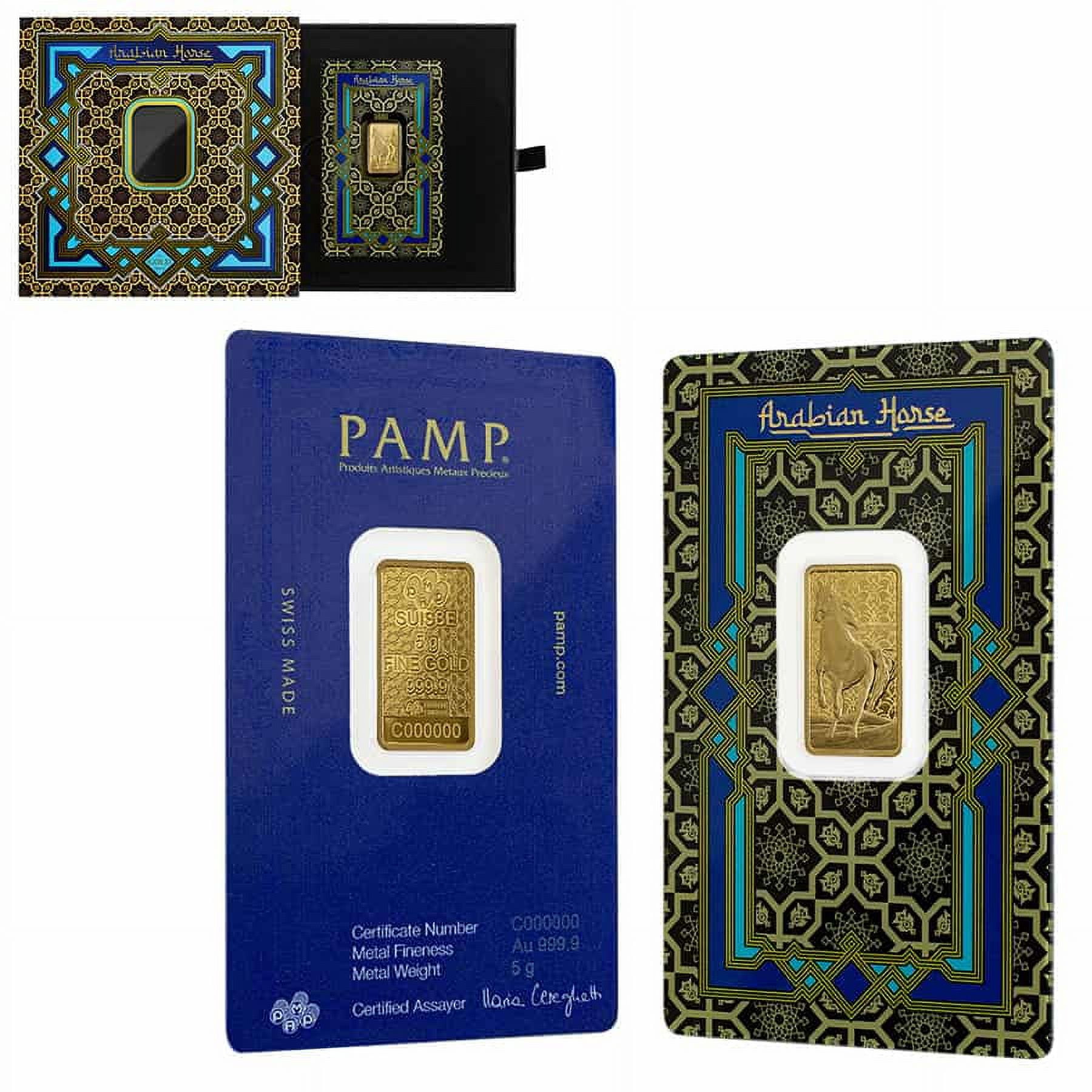 PAMP Suisse 5g Arabian Horse Gold Bar - Precious Metals Bullion with ...