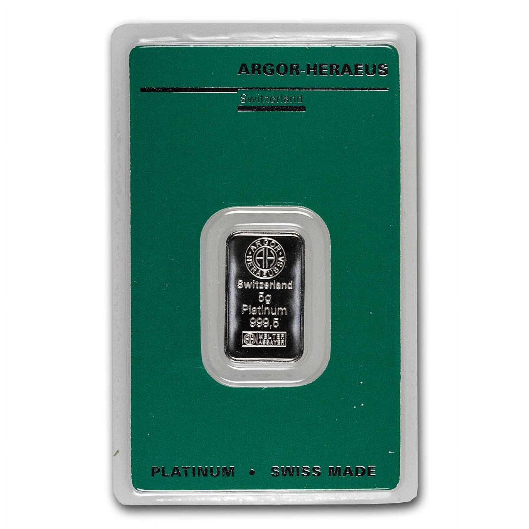 5 gram Platinum Bar - Argor-Heraeus (In Assay) - Walmart.com