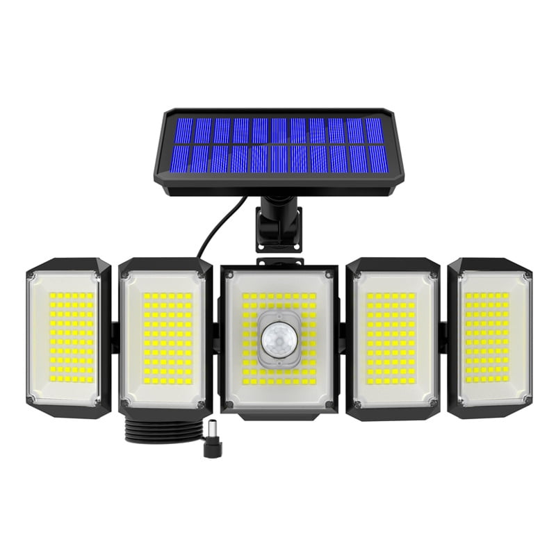 5-head solar powered outdoor courtyard light, human body LED induction ...