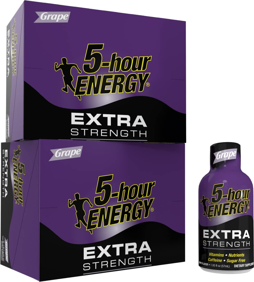 5-hour ENERGY Extra Strength Energy Shot | Grape Flavor | 1.93 oz. | 24 ...