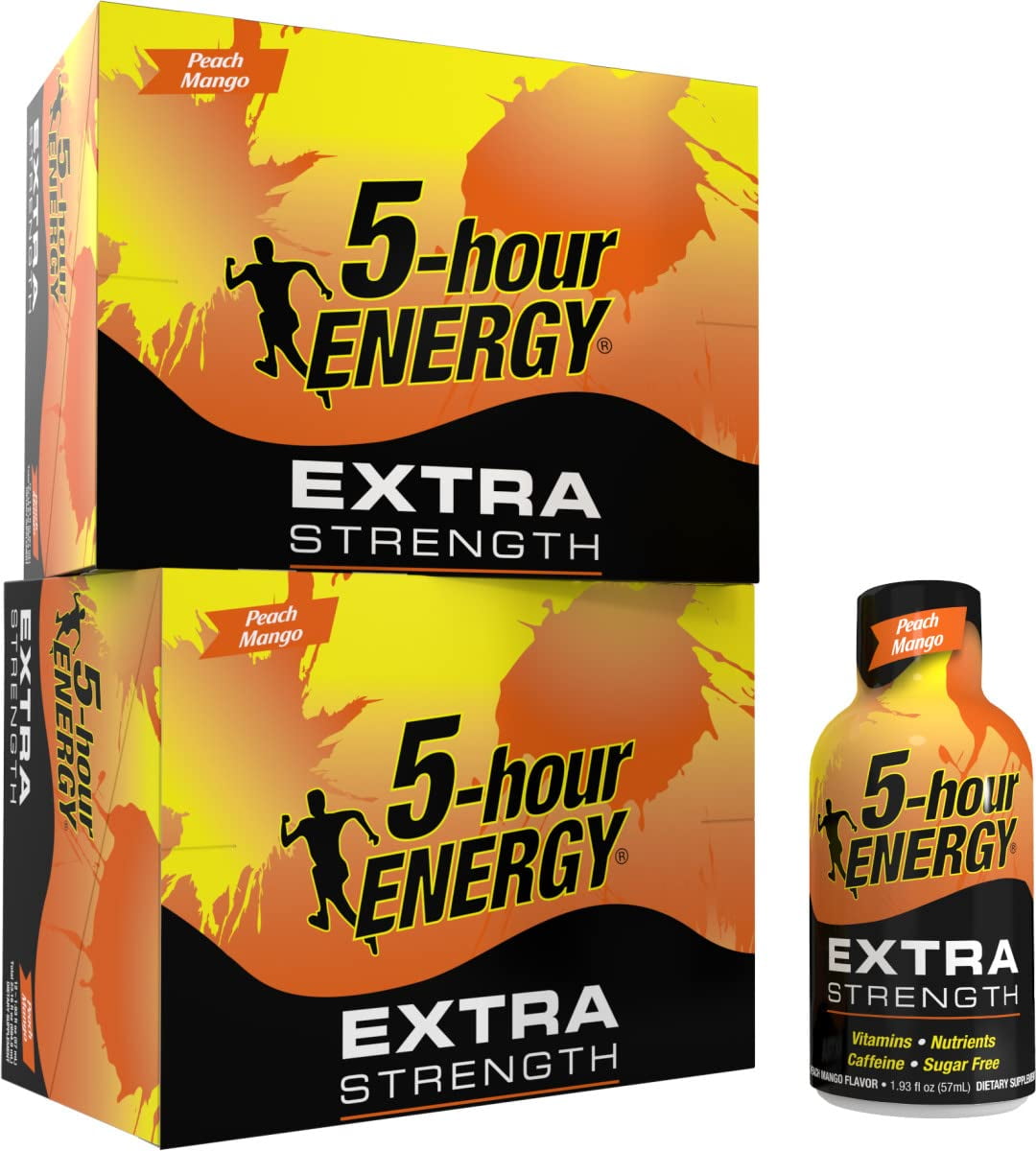 5-hour ENERGY Extra Strength Energy Shot | Peach Mango Flavor | 1.93 oz ...