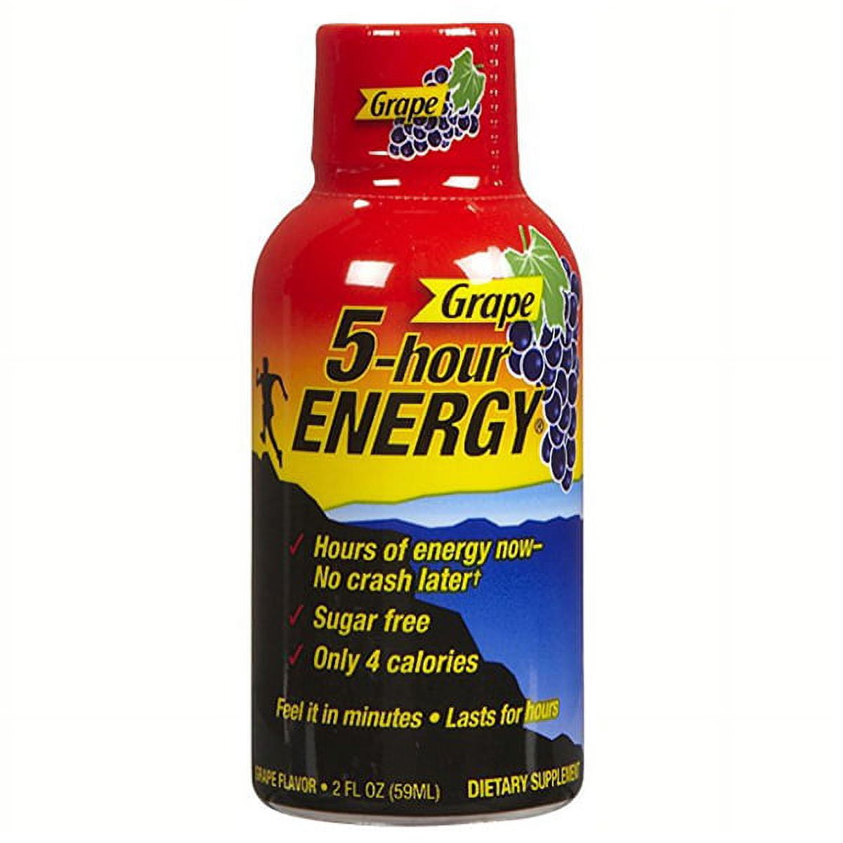5-hour ENERGY Grape Energy Drink 1.93 oz Plastic Bottles - Pack of 24 - Walmart.com