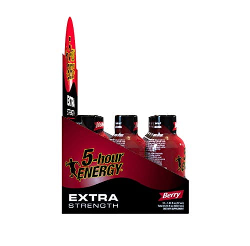 5-hour ENERGY Shot, Extra Strength, Berry, 1.93 Ounce, 24 Count ...