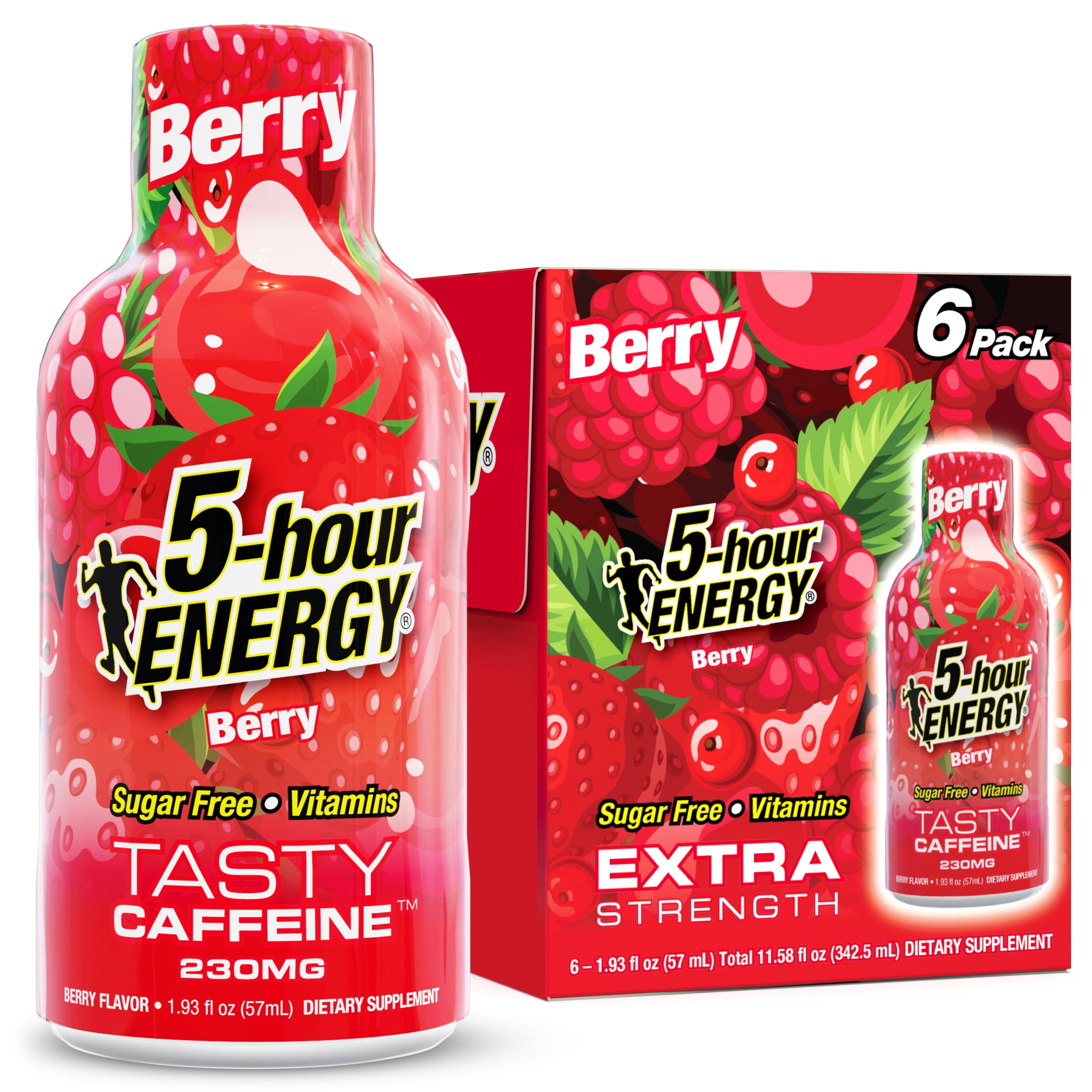 5-hour ENERGY Shots, Extra Strength Berry Flavor, Alertness & Energy ...