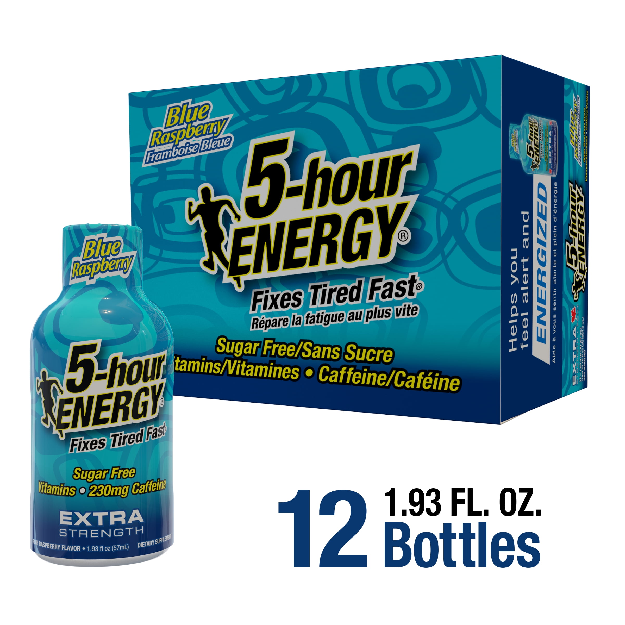 5-hour ENERGY Shot, Extra Strength, Blue Raspberry, 12 Count - Walmart.com