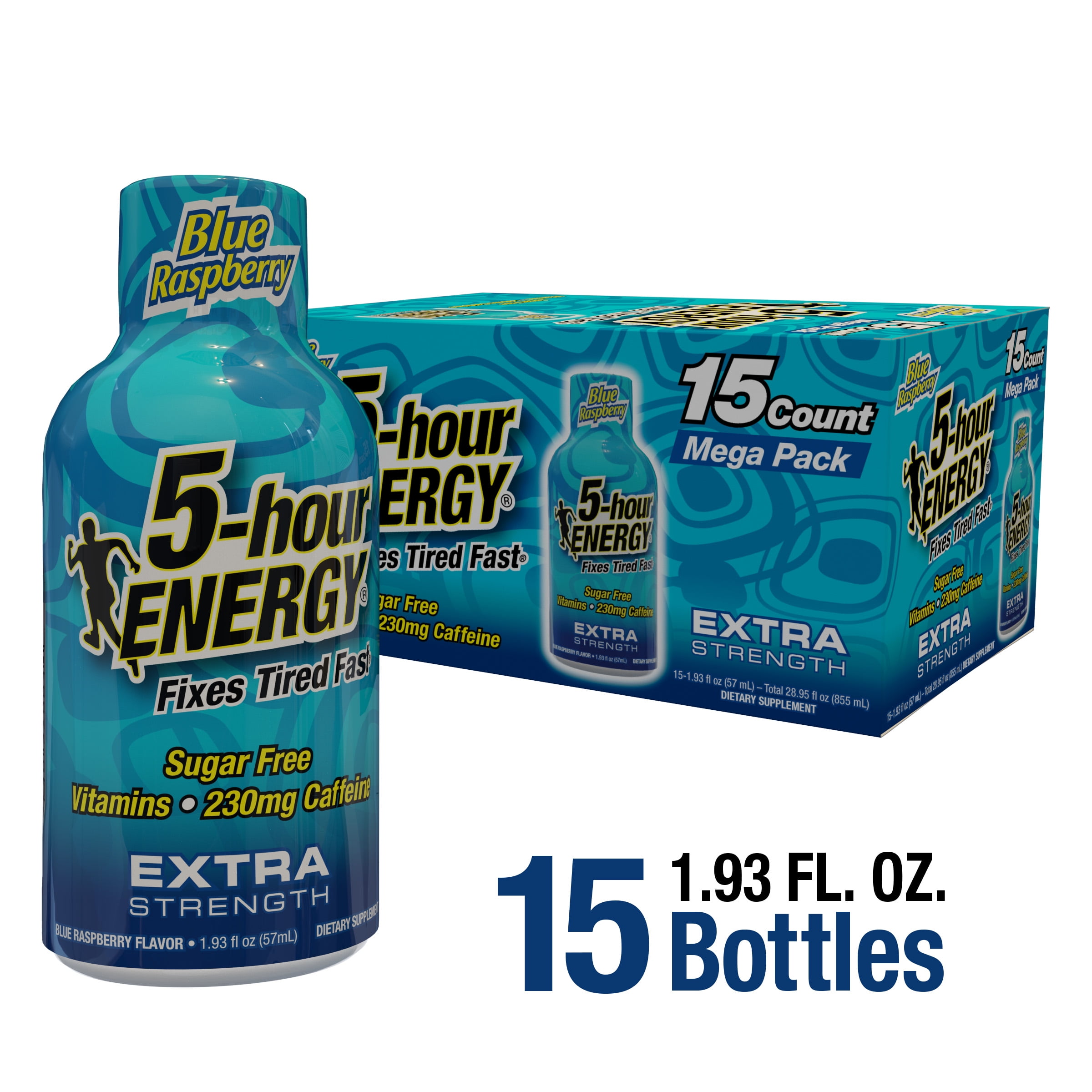 5-hour ENERGY Shot, Extra Strength, Blue Raspberry, 15 Count - Walmart.com