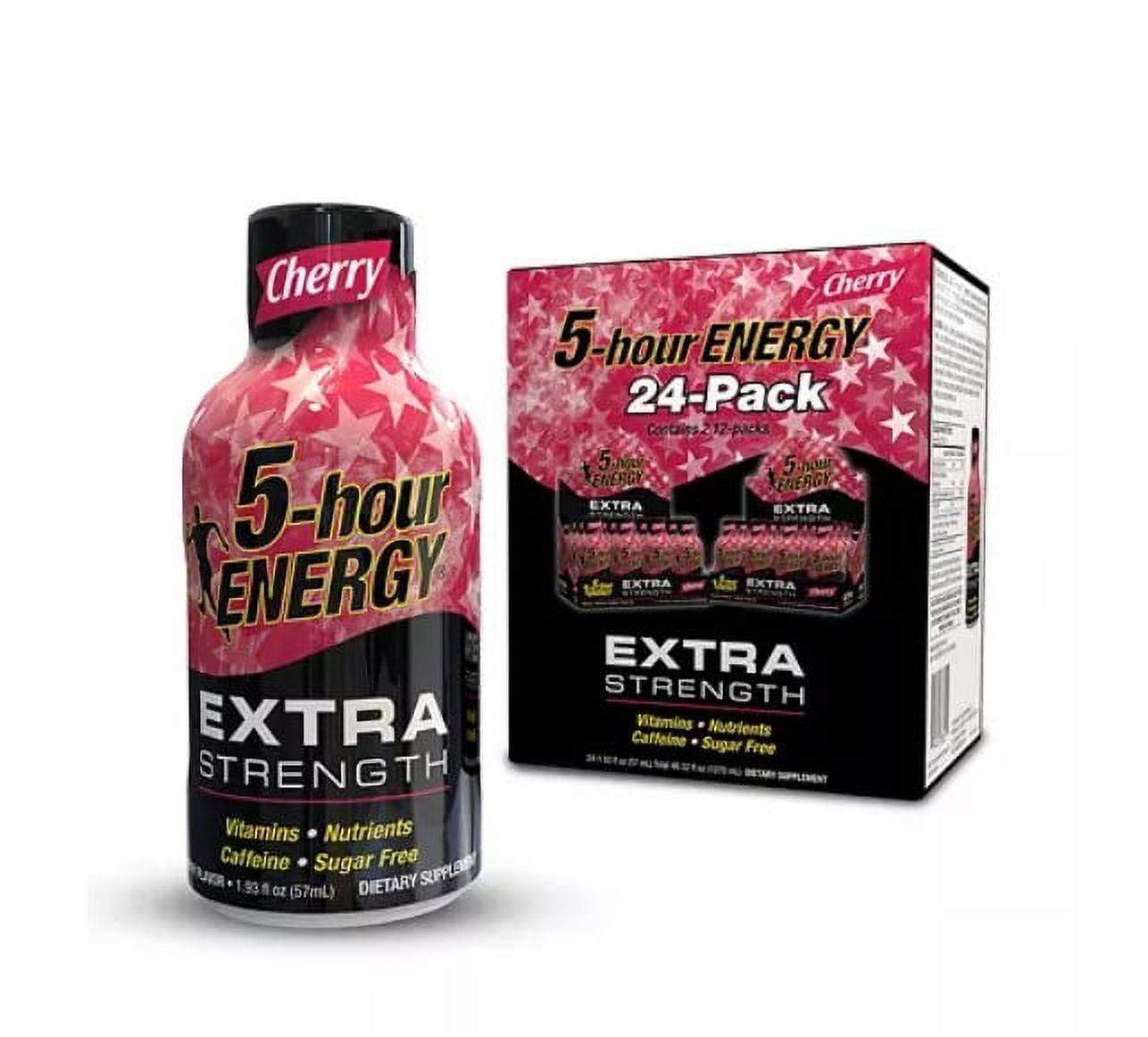 5-hour ENERGY Shot, Extra Strength Cherry, 1.93 oz, 24 ct - Walmart.com
