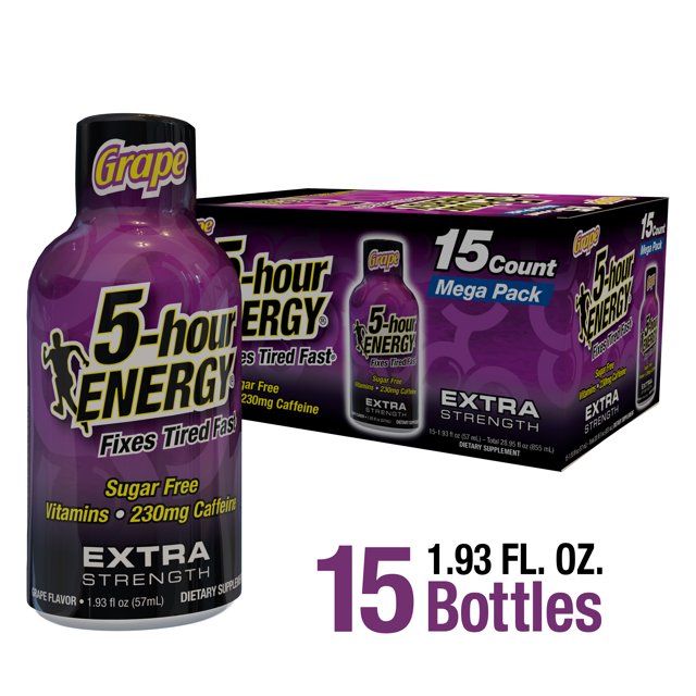 5-hour ENERGY Shot, Extra Strength, Grape, 15 Count - Walmart.com