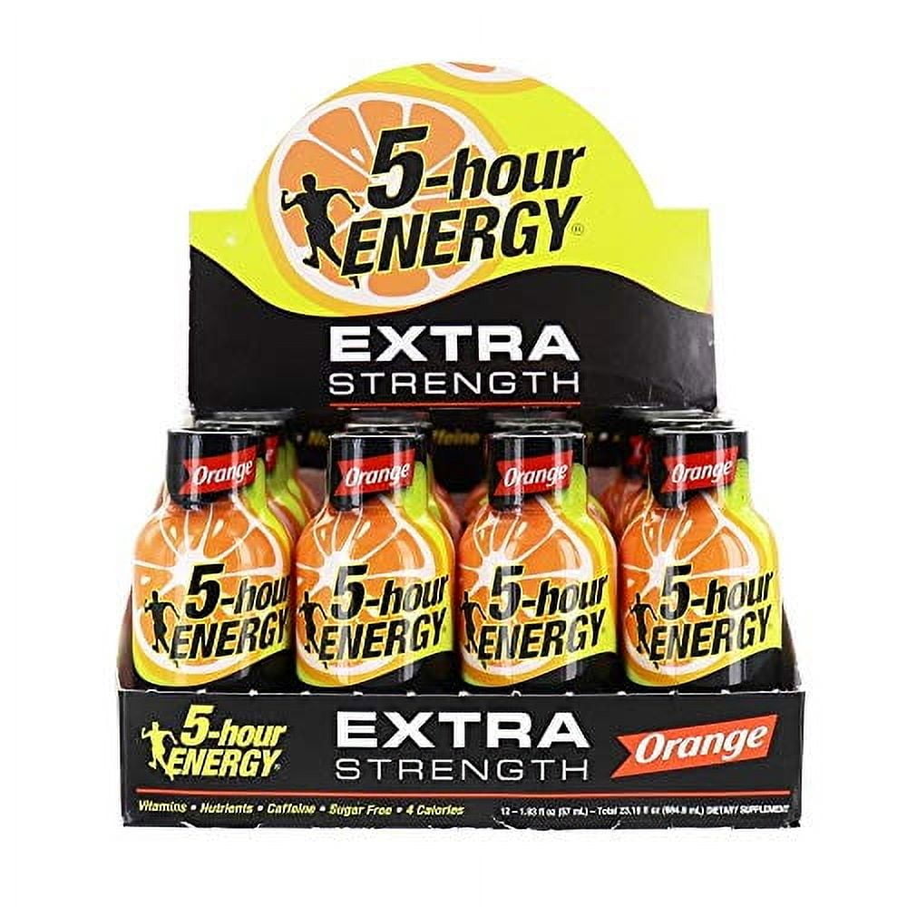 5-hour ENERGY Extra Strength Orange Shots, 1.93 Ounces, 12 Count ...