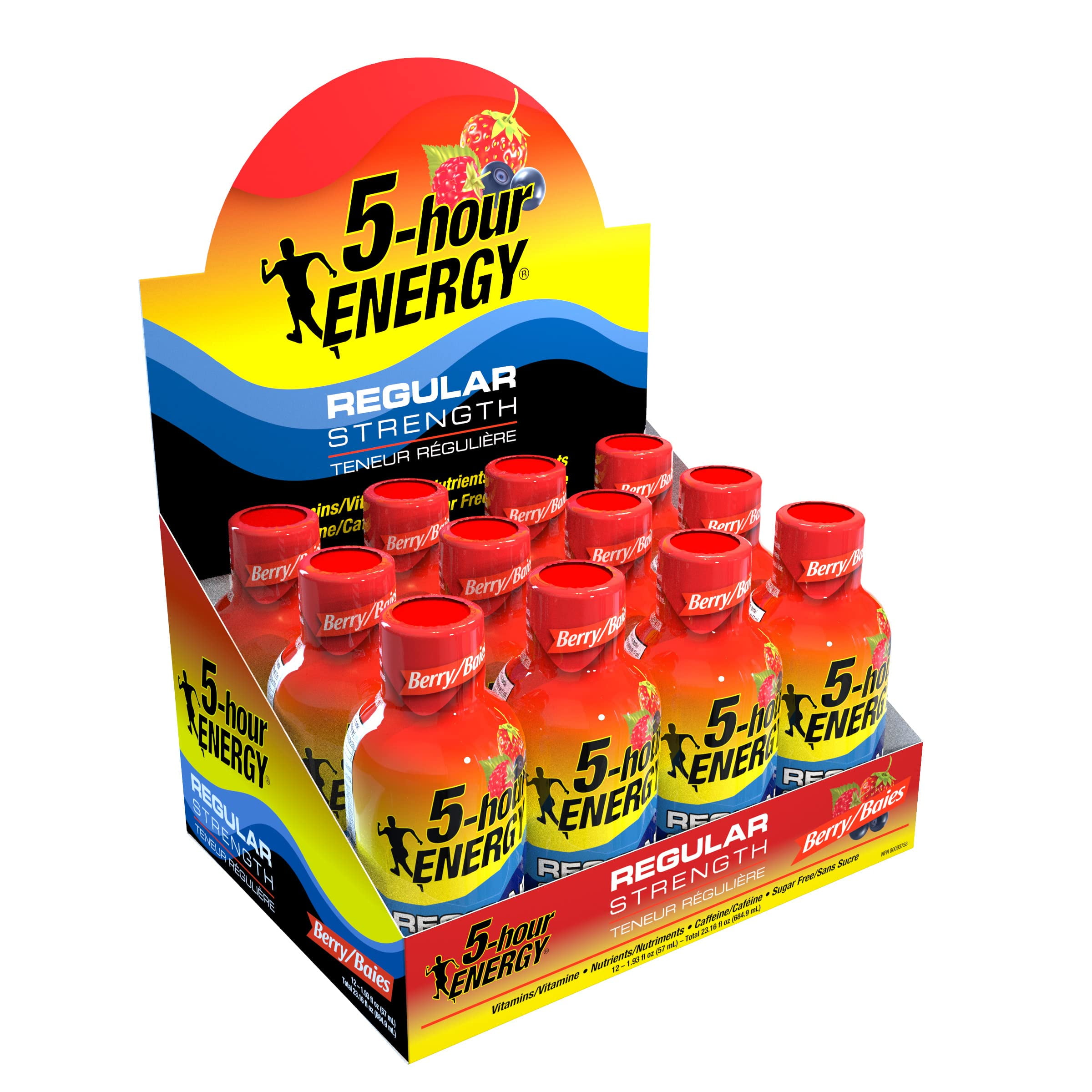 5-hour ENERGY® Regular Strength Berry Flavor Energy Shot, 1.93 oz, 12 ...