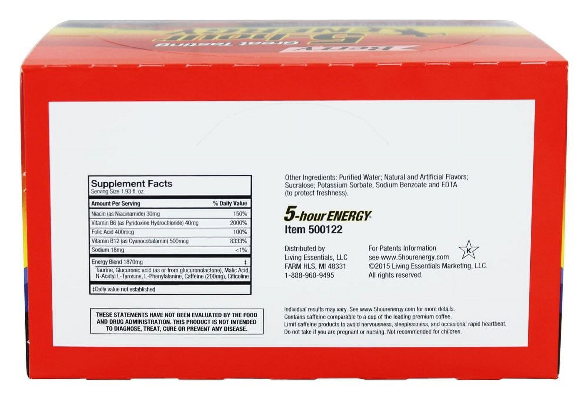 5-hour ENERGY® Regular Strength Berry Flavor Energy Shot, 1.93 oz, 12 ...