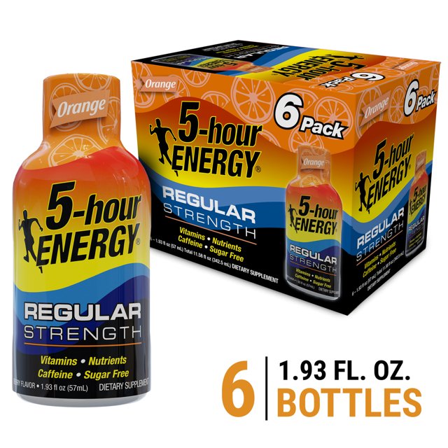 5-hour ORANGE Shot (6) - Energy drinks for food retail - Walmart ...