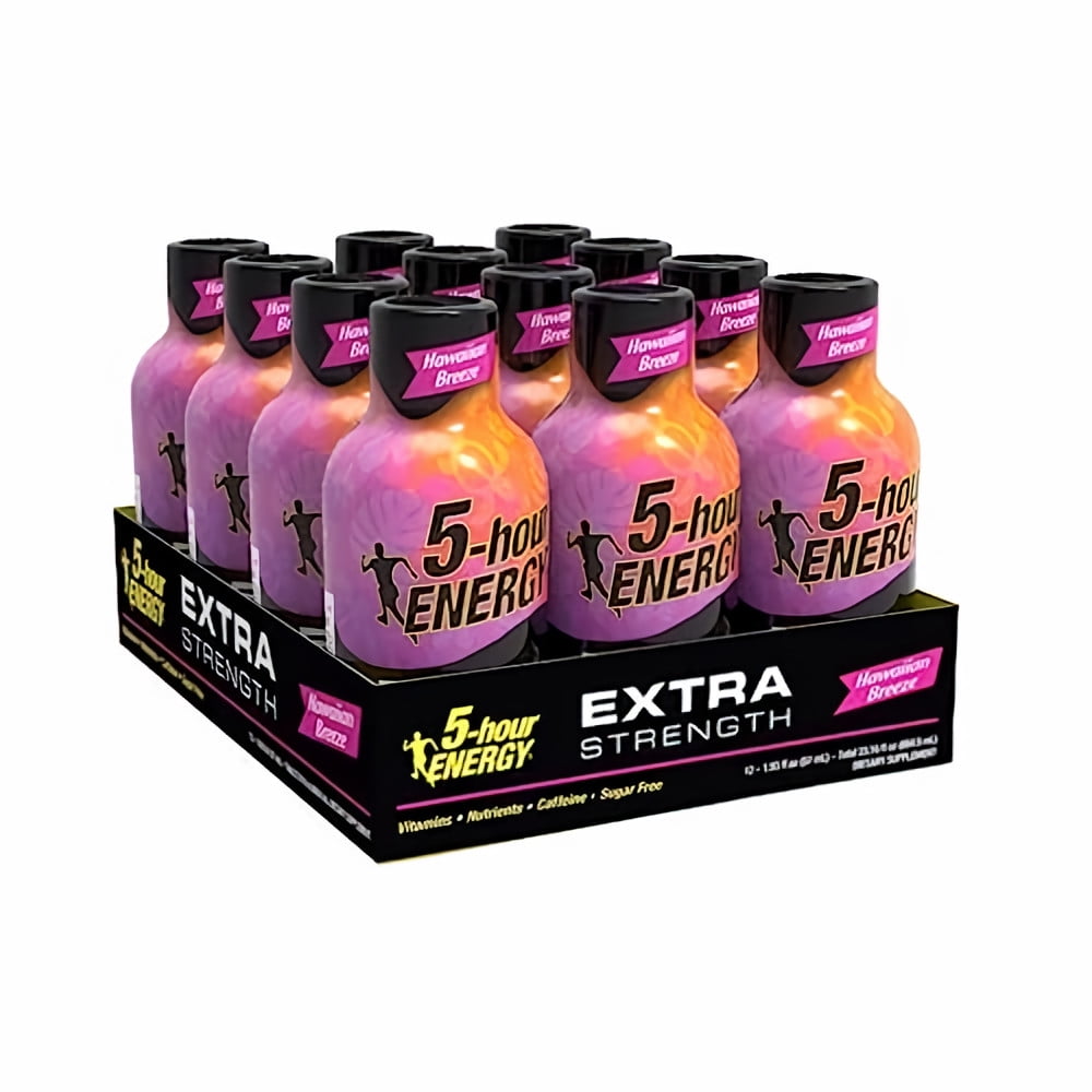 5-hour ENERGY Drink, Extra Strength Hawaiian Breeze, Passionfruit Orange Guava Flavor, 1.93 fl ...