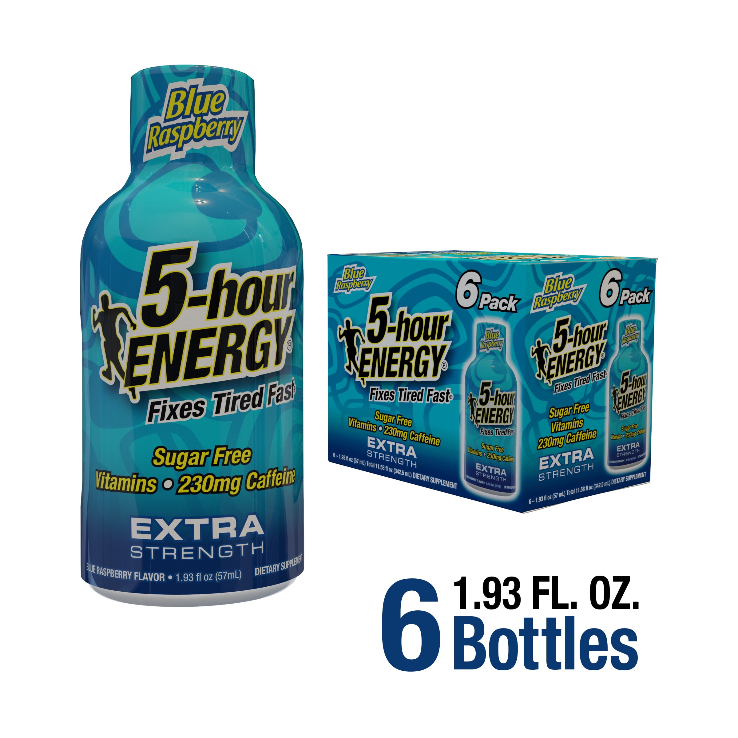 5-hour ENERGY Blue Raspberry Extra Strength Energy Shot, Caffeine, B ...