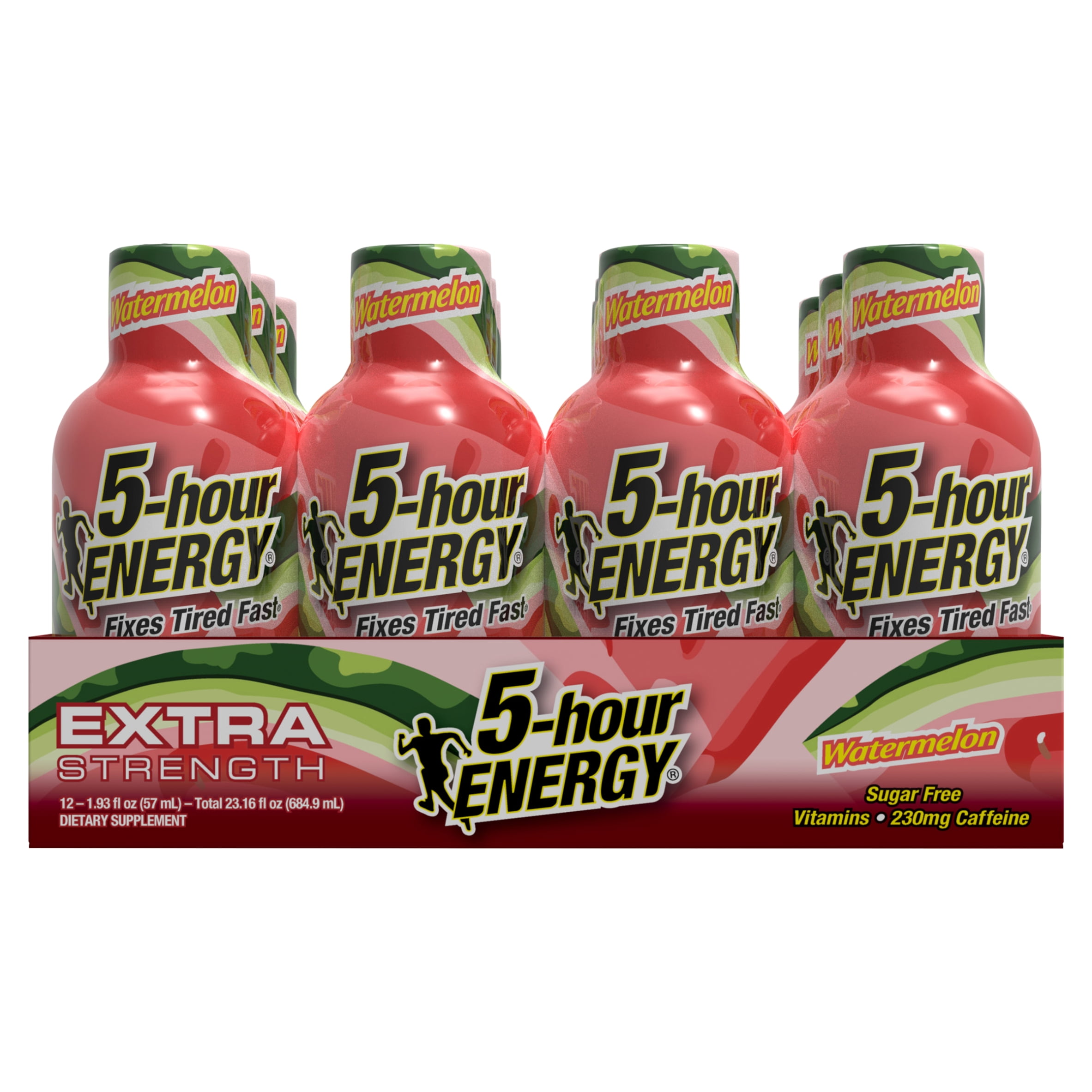 5-hour Energy Healthy Extra Strength Watermelon Dietary Supplement ...