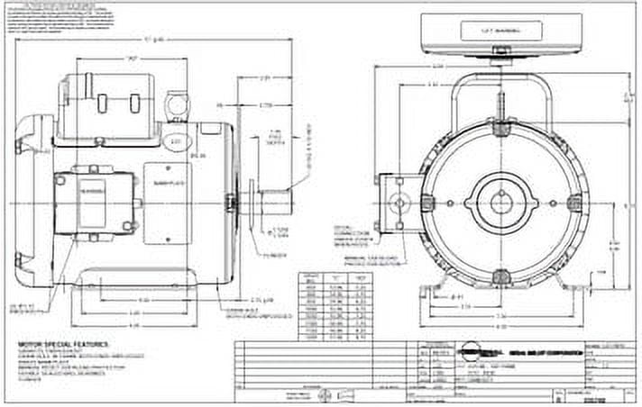 5 hp 1740 RPM 184T Frame TEFC (Farm Duty) 230 volts Leeson Electric ...